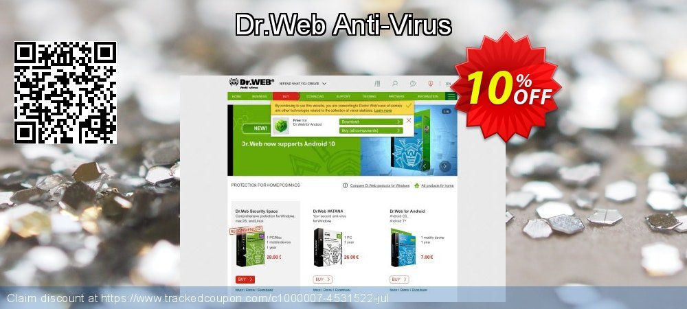 [10% OFF] Dr.Web Anti-Virus Coupon Code Aug, 2020 TrackedCoupon